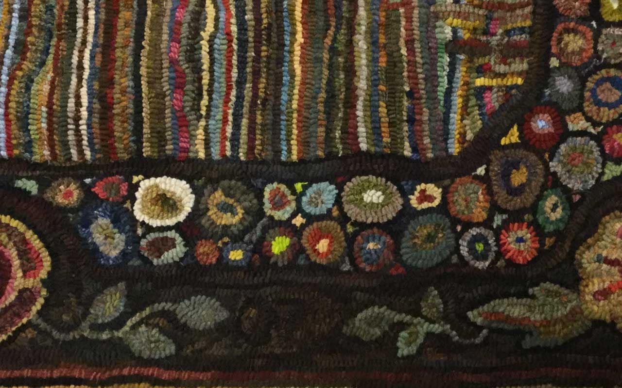 How to Rug Hook Circle Border or Cat's Paw | Rughookology